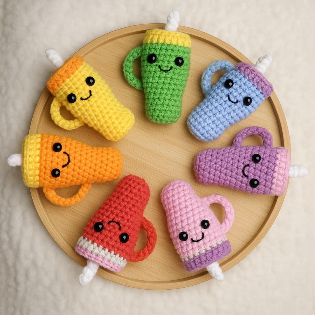 Crochet Stanley Cup Amigurumi Pattern: Kawaii Coffee Mug Plushie (PDF ...