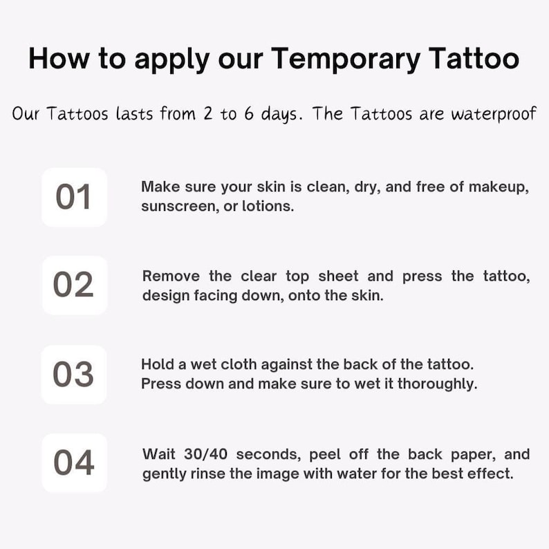 BFF Matching Temporary Tattoo (set of 2) / Best Friends Tattoo ...