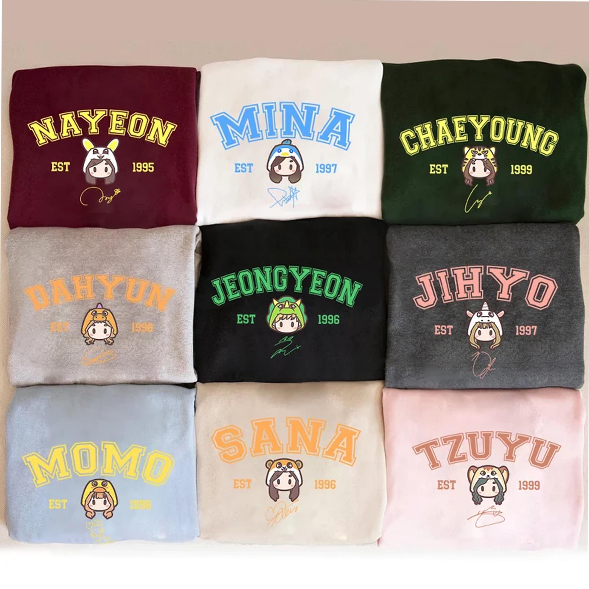 Vintage Twice Chibi Sweatshirt. Twice Chibi Member Sweatshirt. Twice ...