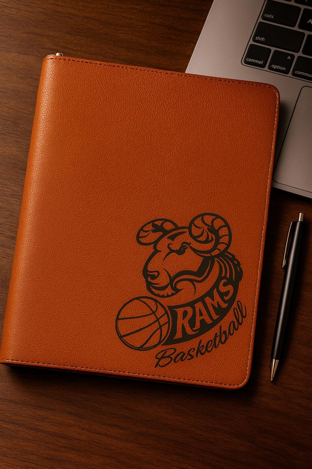 Personalized Basketball Coach Portfolio: Engraved Faux Leather Padfolio ...