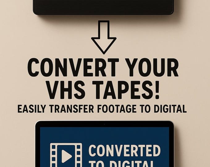 Professional Vhs Transfer Service, Vhs Tape Digitized Into Digital File ...