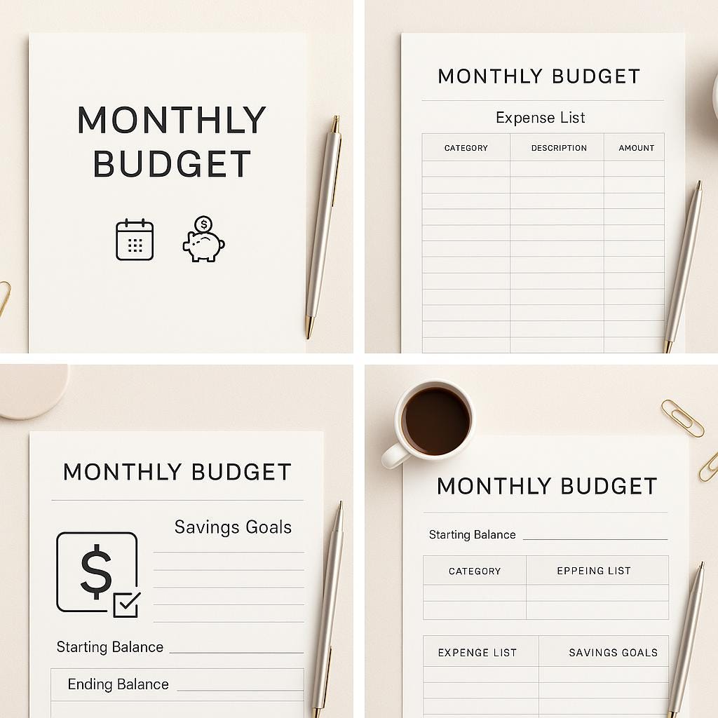 Monthly Budget Planner - Etsy