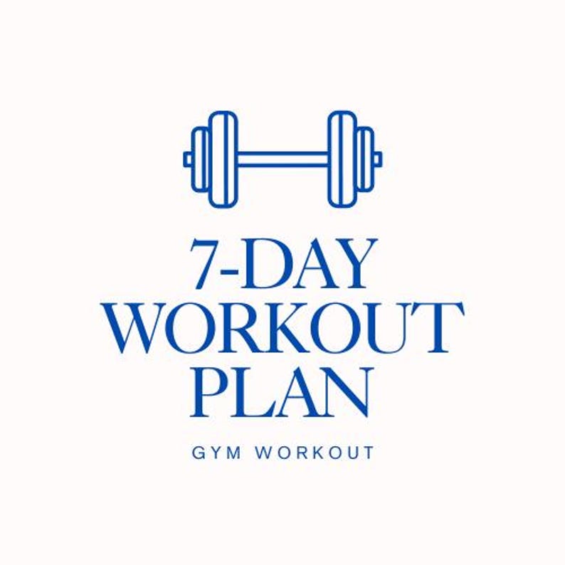 7-day Workout Plan | Fitness Planner Printable | Gym Routine Template ...