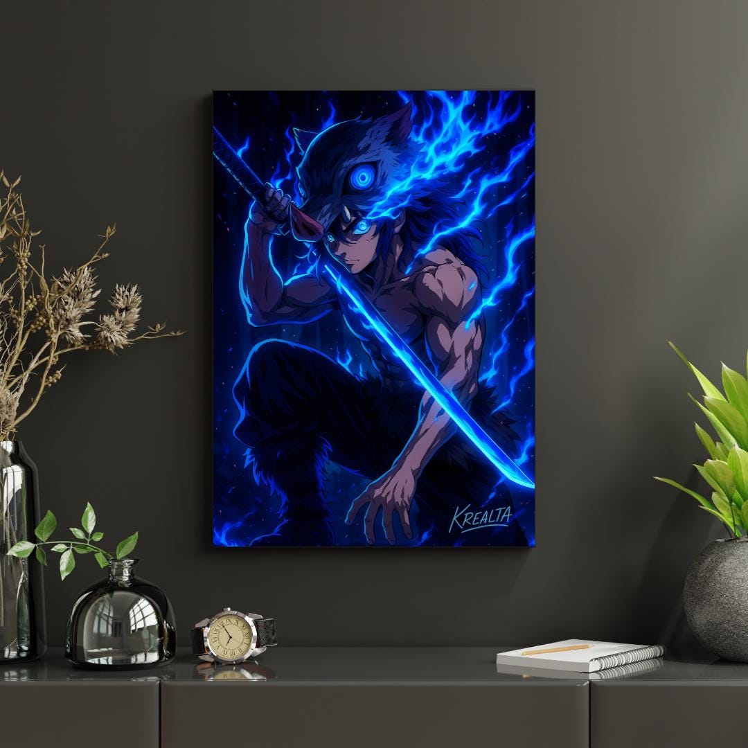 Inosuke Poster – Demon Slayer Anime Art | Digital Download | Signed ...