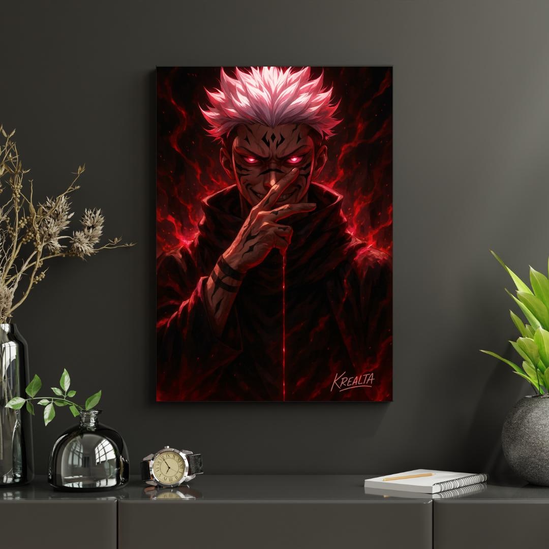 Sukuna Poster – Dark Realistic Anime Art Print | Jujutsu Kaisen Digital ...