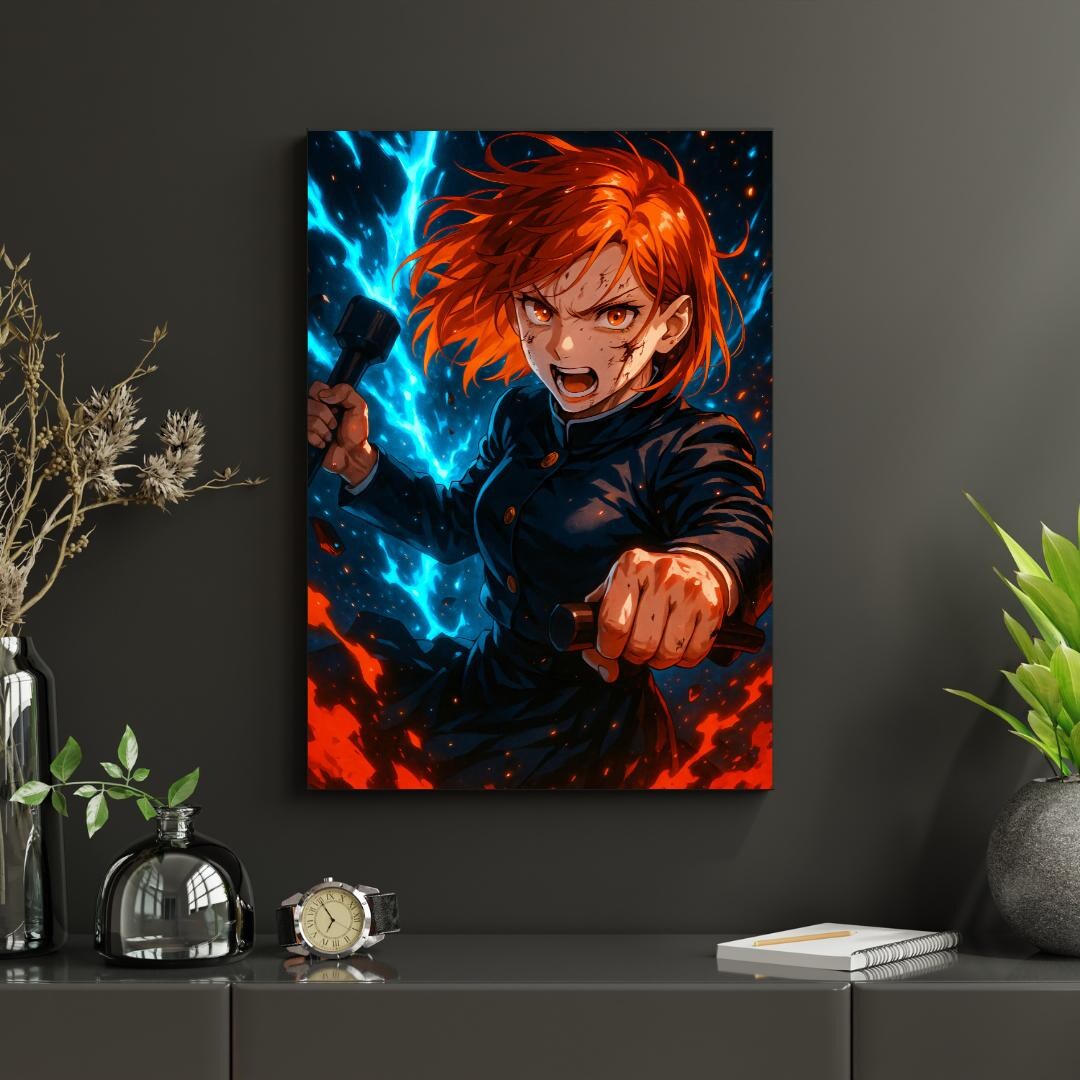 Nobara Poster – Iron Bloom | Jujutsu Kaisen Anime Print | Stylized ...