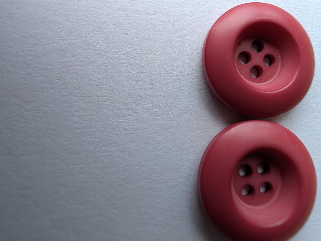 2 X 21mm Dusky Rose Chunky Buttons - Etsy