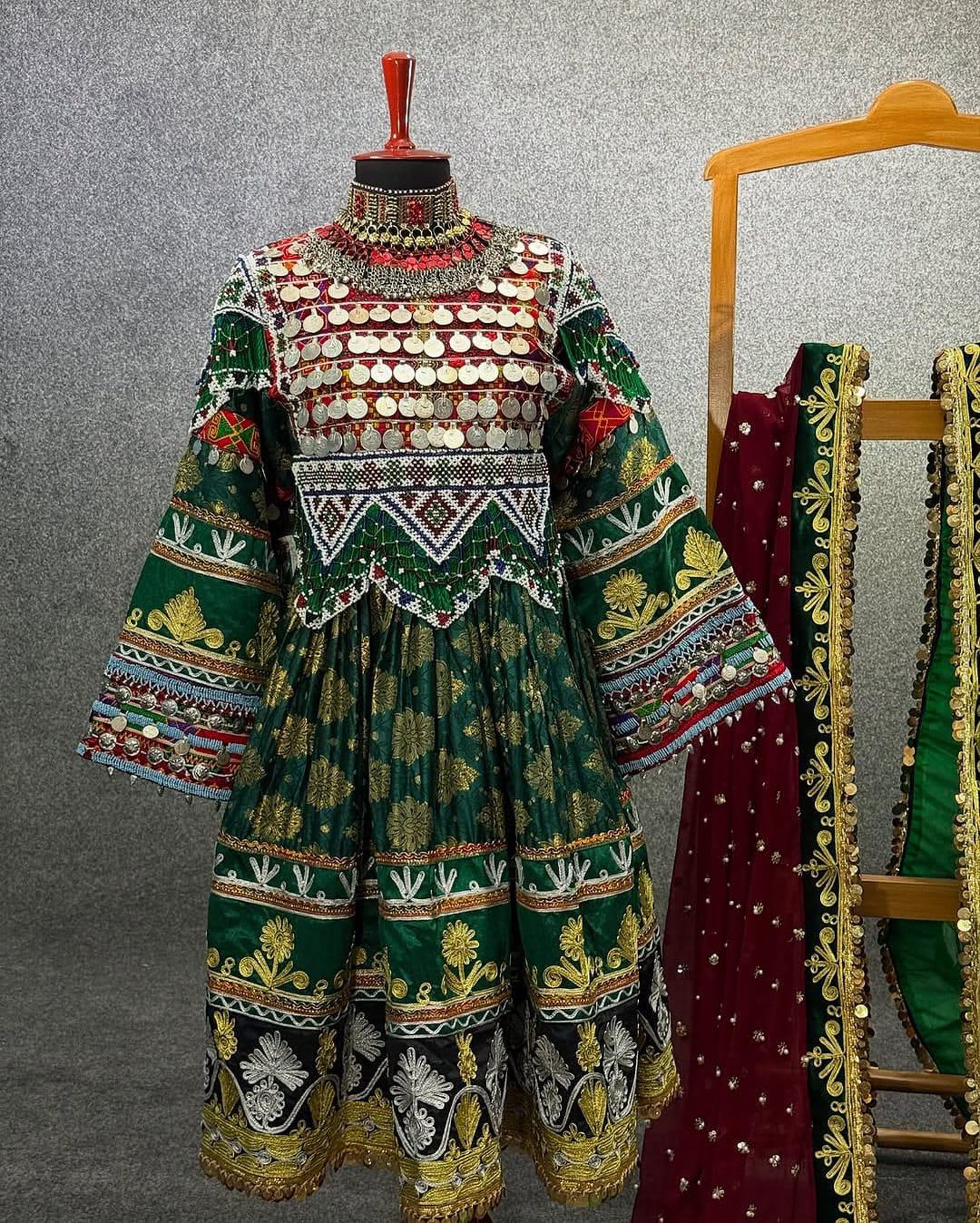 Afghan Dress | Traditional Kuchi Gown | Handmade Afghan Kuchi Frock ...