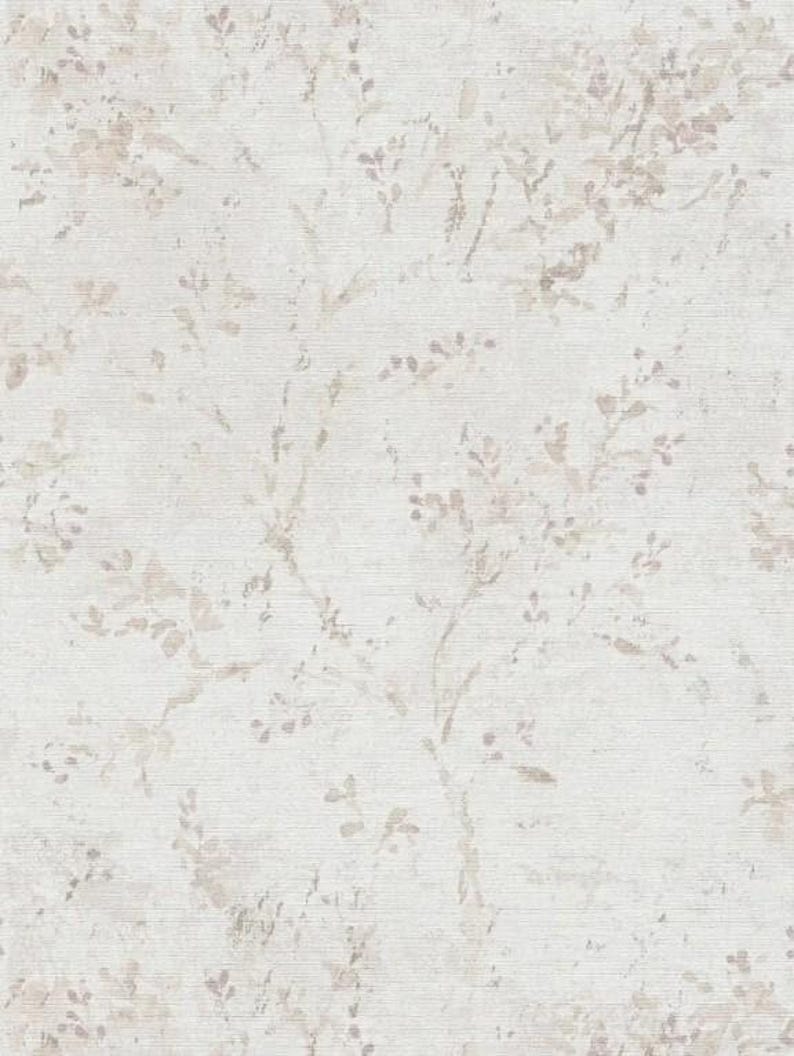 Modern Floral Light Textured Wallpaper Bedroom Kitchen Plant Natural ...