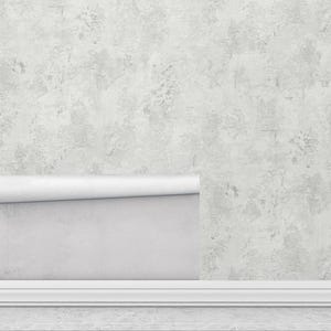 Modern Textured Rustic Gray Wallpaper Neutral Vinyl Faux Metallic ...