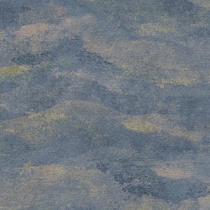 Modern Metallic Gold Navy Blue Wallpaper Cloud Wave Watercolor Textured ...