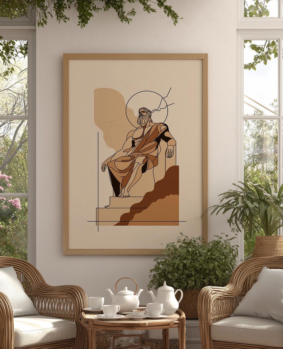 Zeus Wall Decor: Contemporary Boho Art Print (matte or Semi-gloss) - Etsy