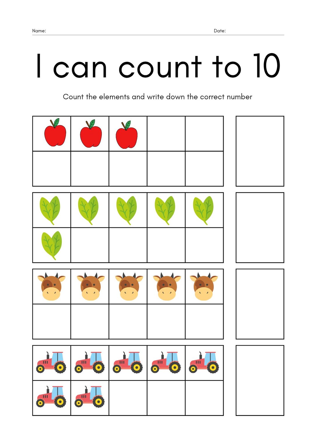 Counting 1 10 Worksheets for Toddlers –printable Math Activity for ...
