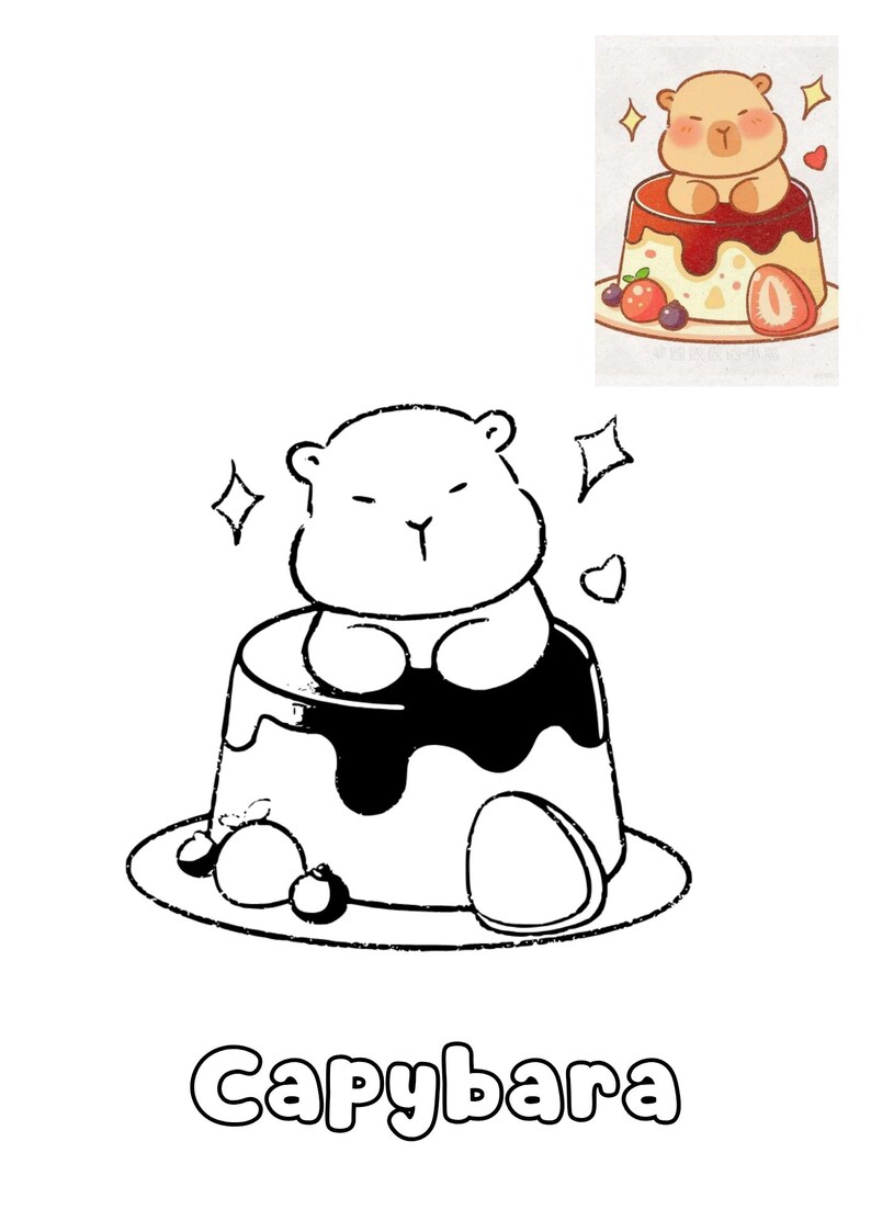 Capybara Printable Activity Book for Kids 31 Fun Pages Kawaii Animal ...