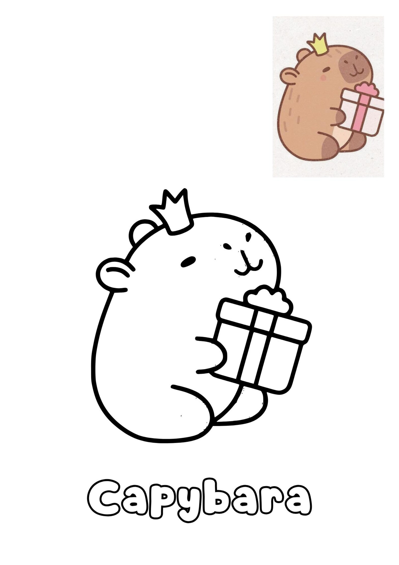 Capybara Printable Activity Book for Kids 31 Fun Pages Kawaii Animal ...