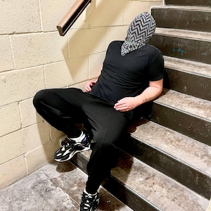 Black Holographic Full-face Techwear Mask – Semi-sheer Balaclava for ...