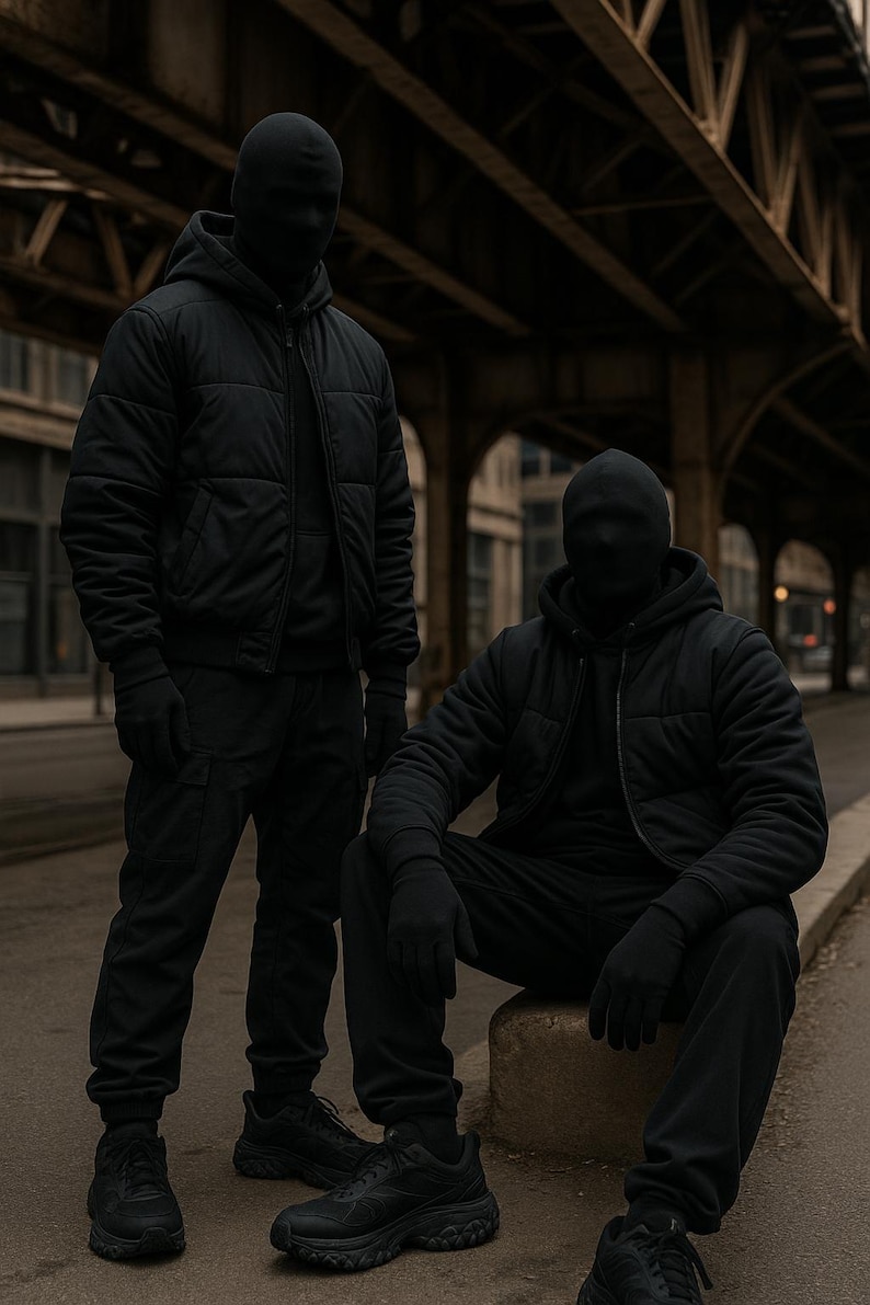 Black Full-face Techwear Mask – Custom Logo / Instagram / Text ...