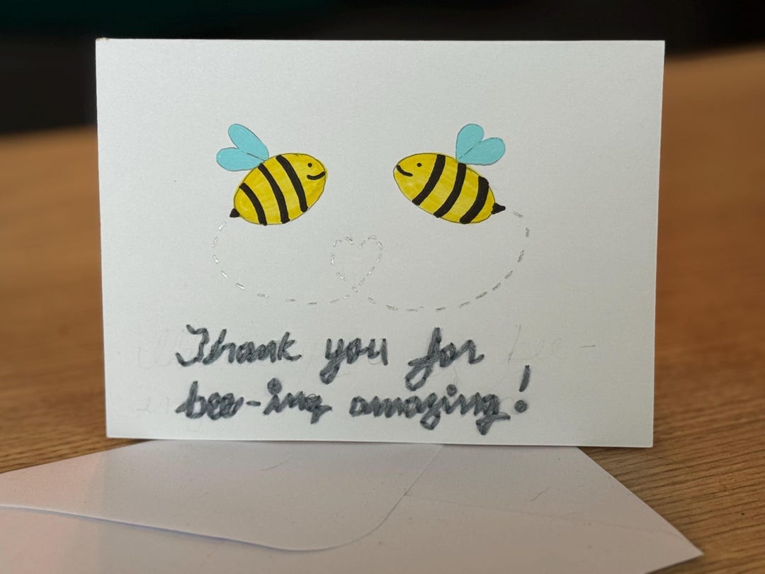 Thank You for Bee-ing Amazing! – Hand-drawn & Hand-embroidered ...