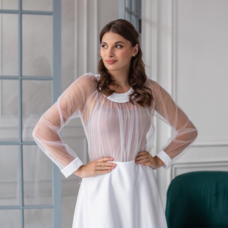 Villanelle Dress, Sheer Tulle Dress, Tulle Overlay Dress, Futuristic ...
