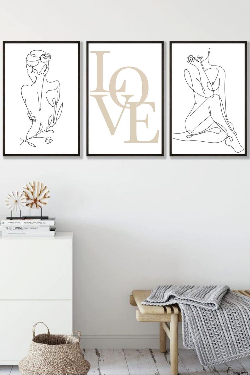 Bedroom Wall Art, Set of 3 Posters, Bedroom Prints, Printable Neutral ...