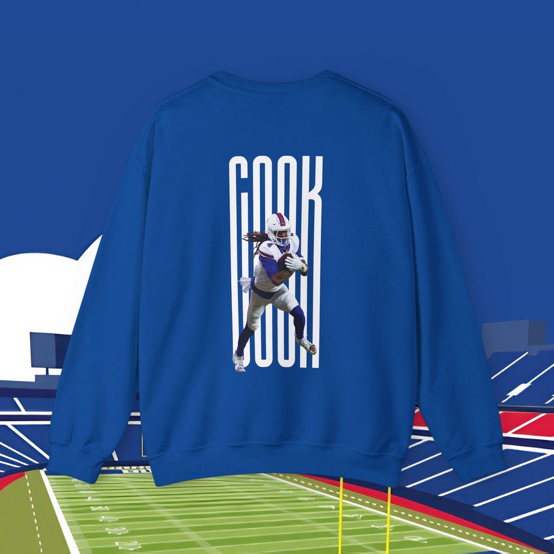 James Cook Sweatshirt: Buffalo Football Graphic Pullover - Etsy