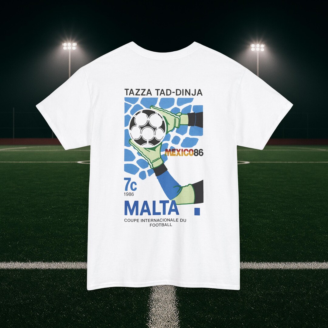 World Cup Shirt: Malta 1986 Soccer Graphic Tee - Etsy