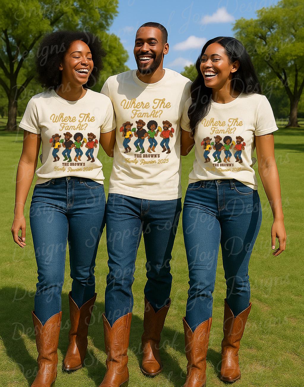 Personalized Black Family Reunion PNG – African American Western ...