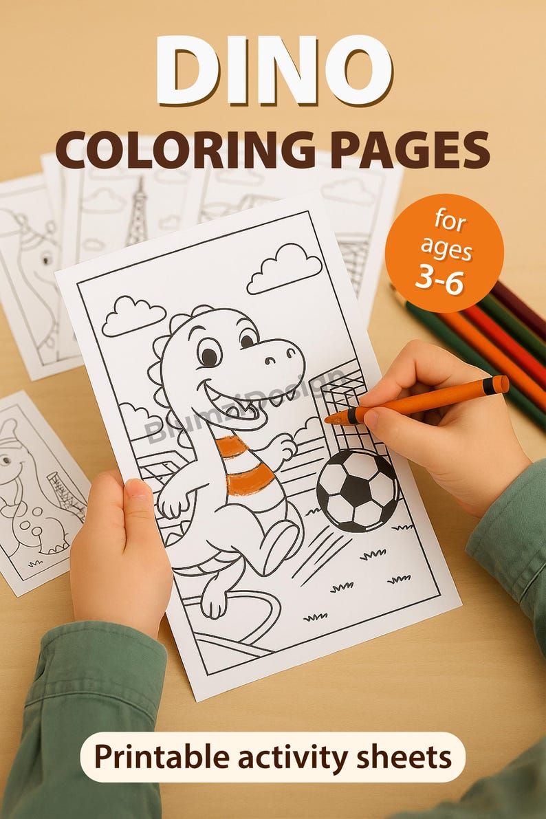 Dinosaur Coloring Pages for Kids | Printable Dino Activity Sheets (PDF ...