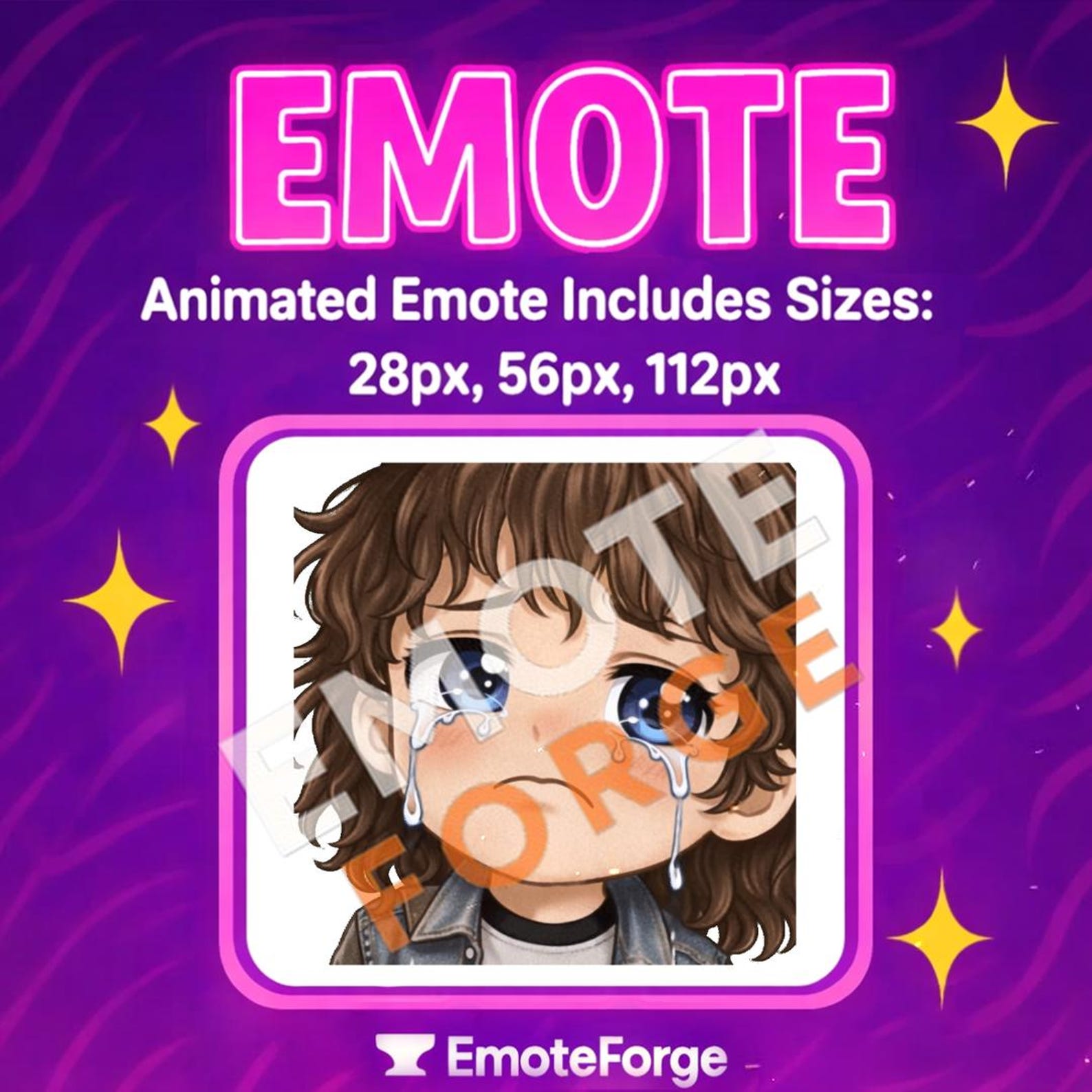 Eddie Munson Animated Crying Sad Emote – DBD Stream Emote GIF for ...
