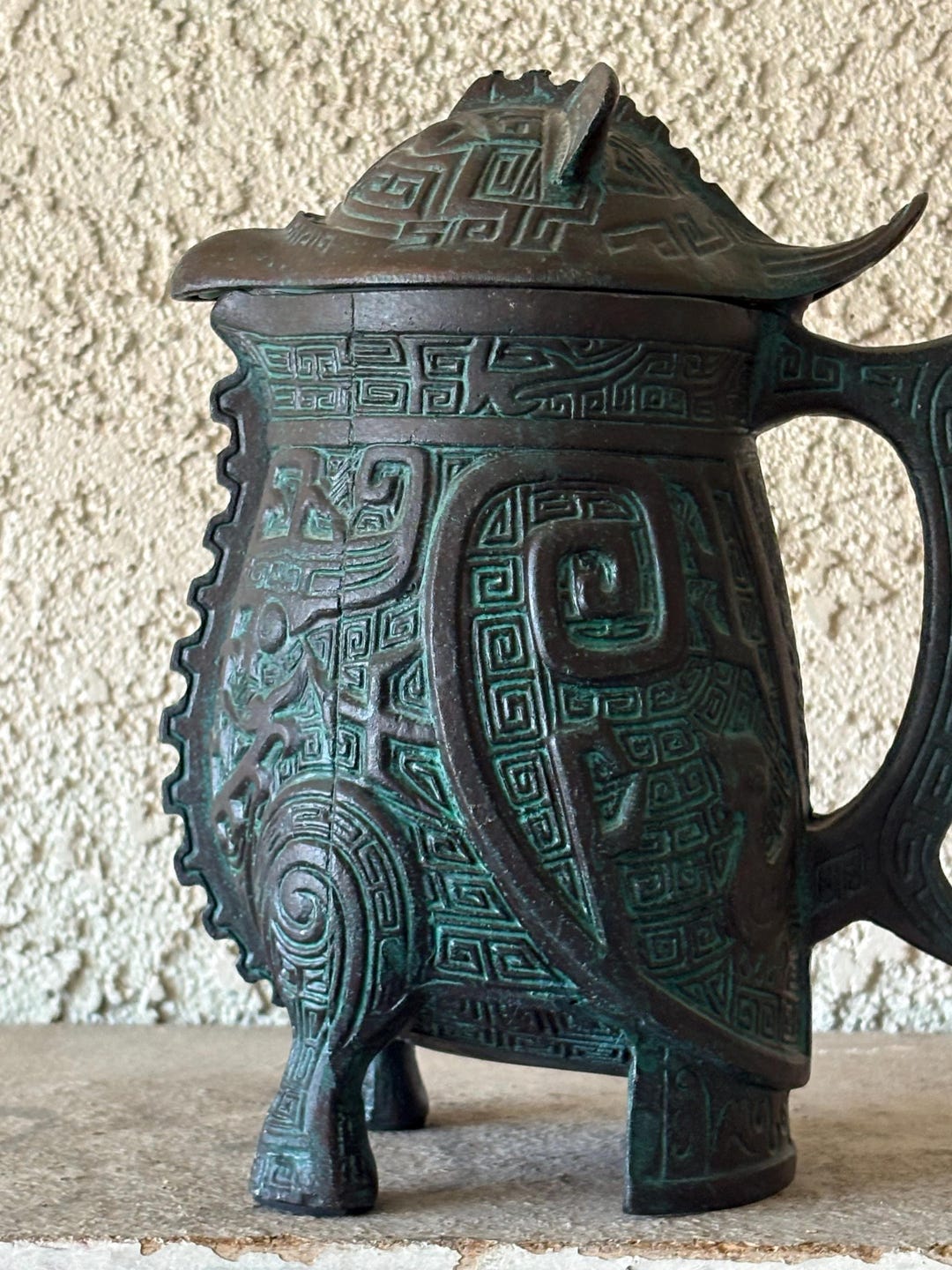 Vintage Mid Century Modern James Mont Style Asian Dragon Lidded Pitcher ...