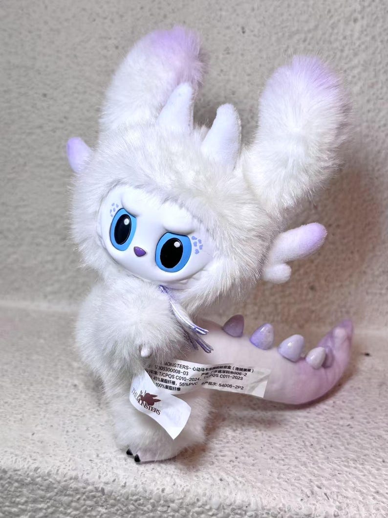 Custom V1 LABUBU “light Fury” Dragon Cosplay – White Faux Fur Suit ...