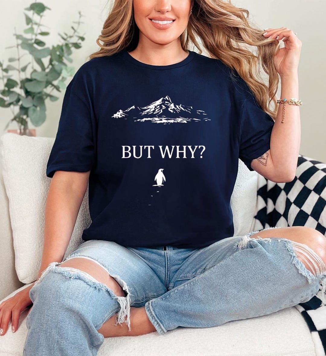 But Why Penguin Shirt: Viral Penguin Meme T-shirt, Trendy Motivational ...