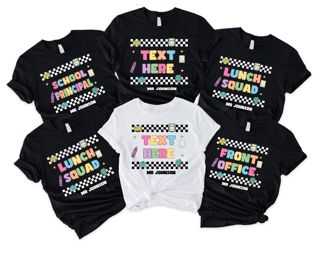 Personalized School Staff T-shirt: Custom Teacher, Nurse, or Principal ...
