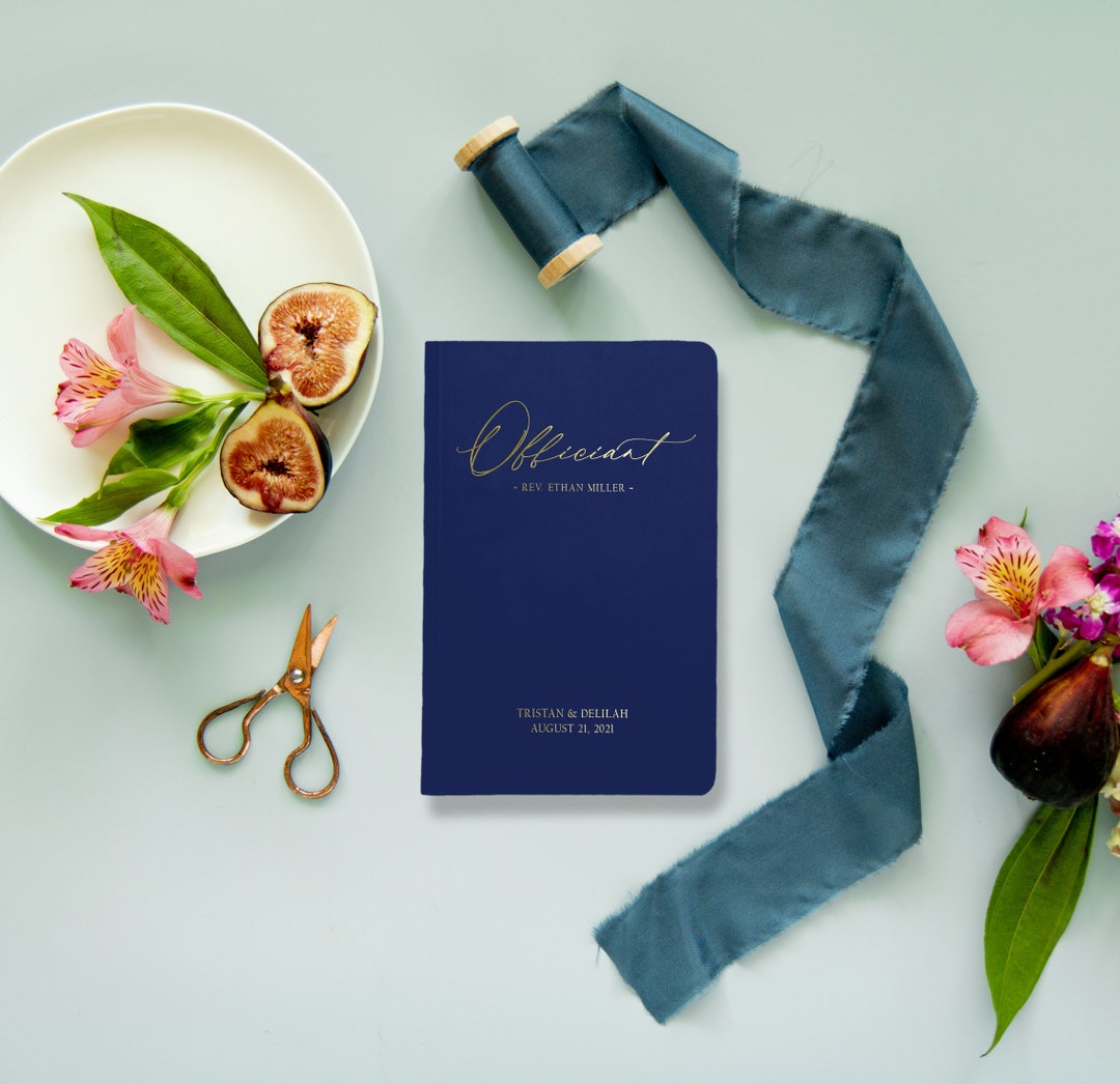 Wedding Officiant Book, Custom Marriage Commissioner Booklet or Journal ...