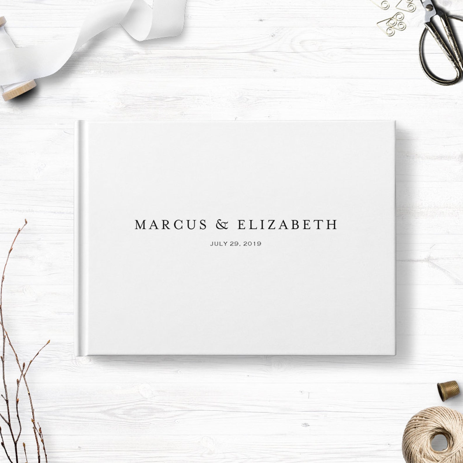 Wedding Guestbook Custom Sign in Book Landscape Hardcover - Etsy