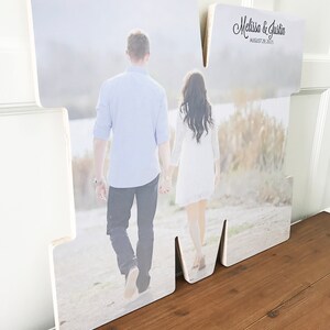 Wedding Guest Book Alternative, Rustic Wood Letter, Large Wooden Photo ...