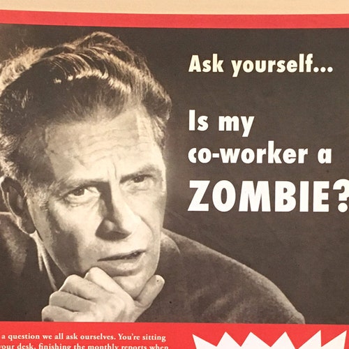 Vintage Poster Propaganda Poster Zombie Art Zombies | Etsy