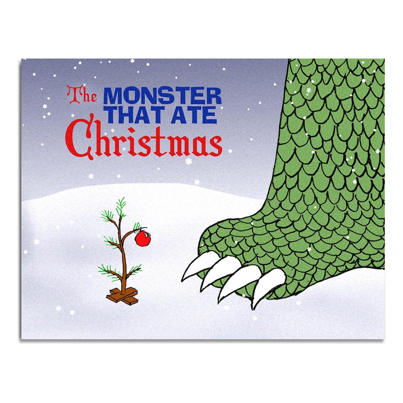 Monster Christmas Christmas Card Holiday Cards Holidays - Etsy