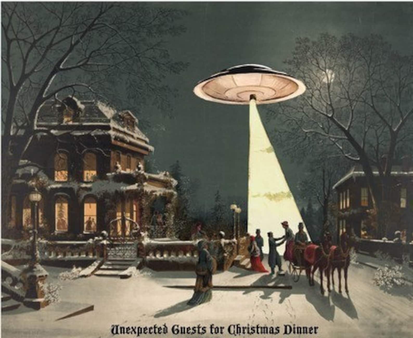 Holiday Card Unique Christmas Cards Monsters Aliens Geekery Alternate ...