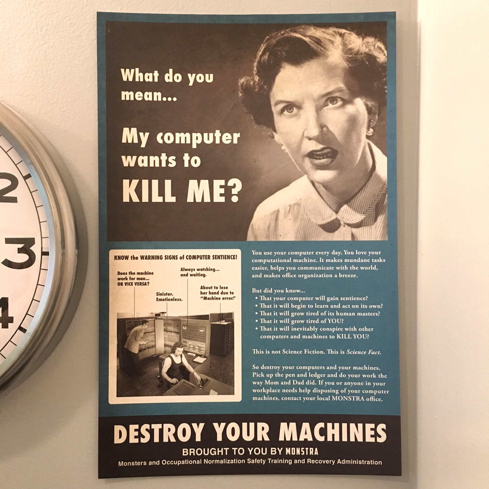 Computer Art Vintage Poster Propaganda Poster Terminator | Etsy