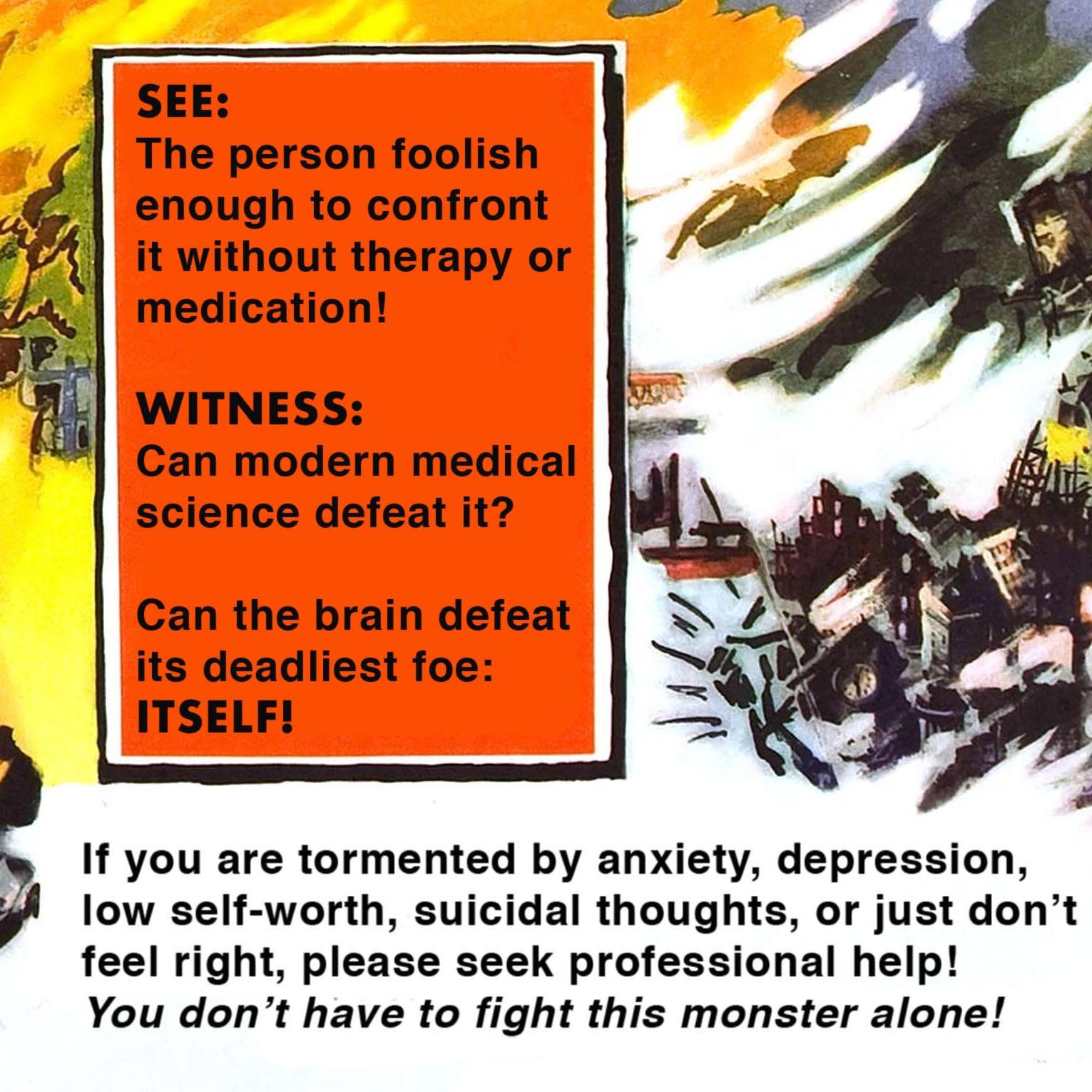 Anxiety Monster Art Digital Print Monster Anxiety Relief | Etsy