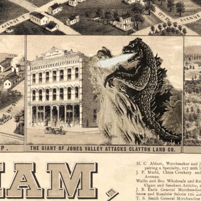 Alabama Art, Digital Print, Birmingham AL, Monster Art, Sci Fi Art ...