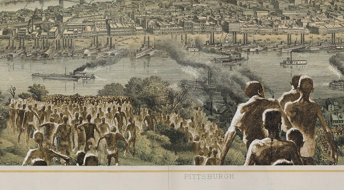 Digital Print Pittsburgh Art Zombies Pittsburgh Skyline - Etsy