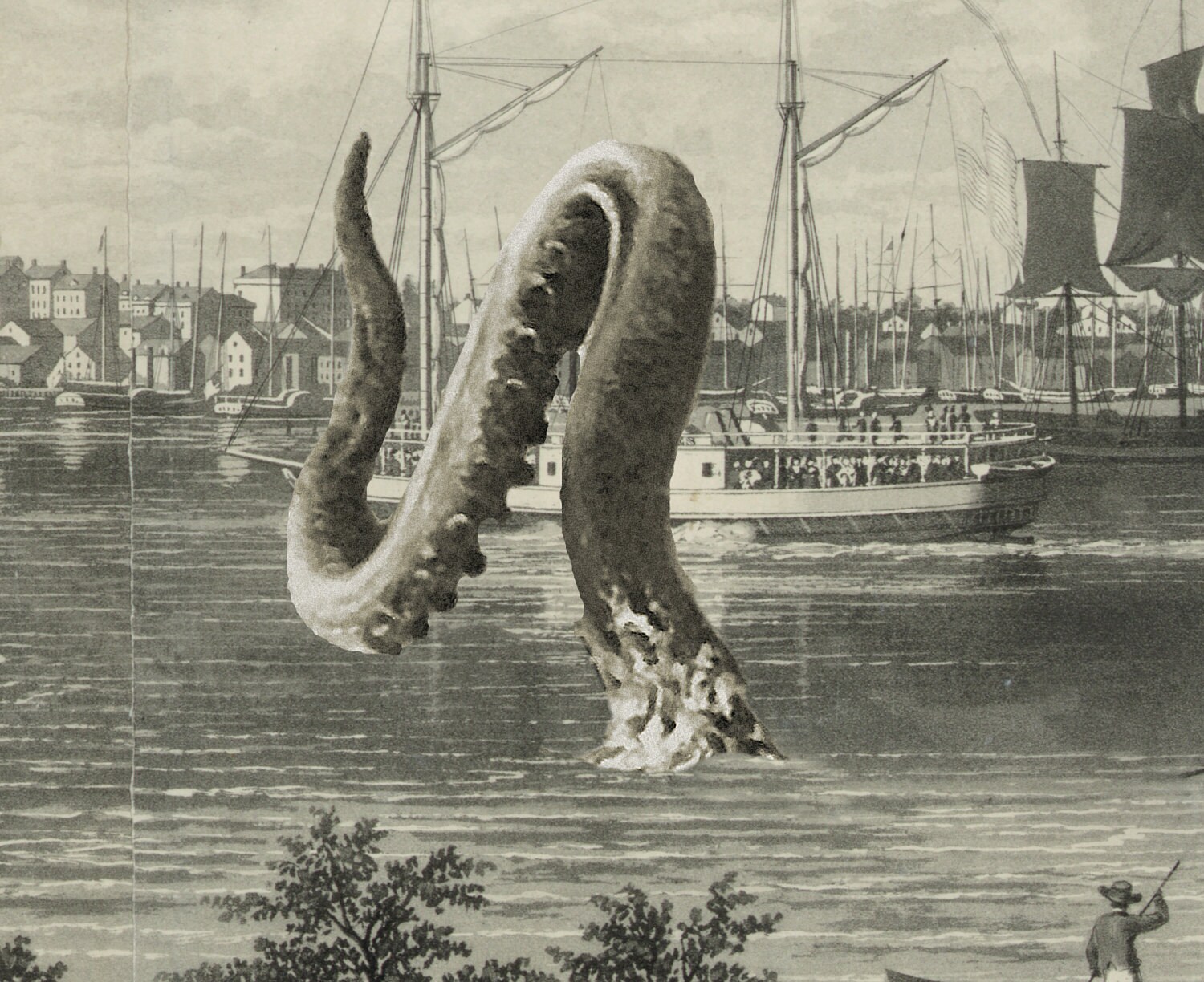 Digital Print Detroit Octopus Tentacles Detroit Art - Etsy