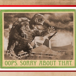 Sorry Card Monster Art Kaiju Im Sorry Gamera Kaiju Art - Etsy