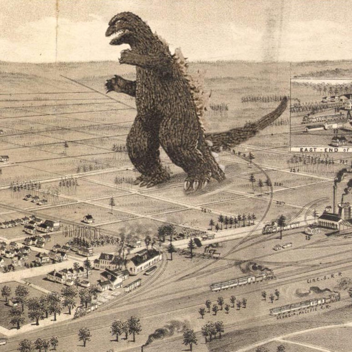 Alabama Art, Digital Print, Birmingham AL, Monster Art, Sci Fi Art ...