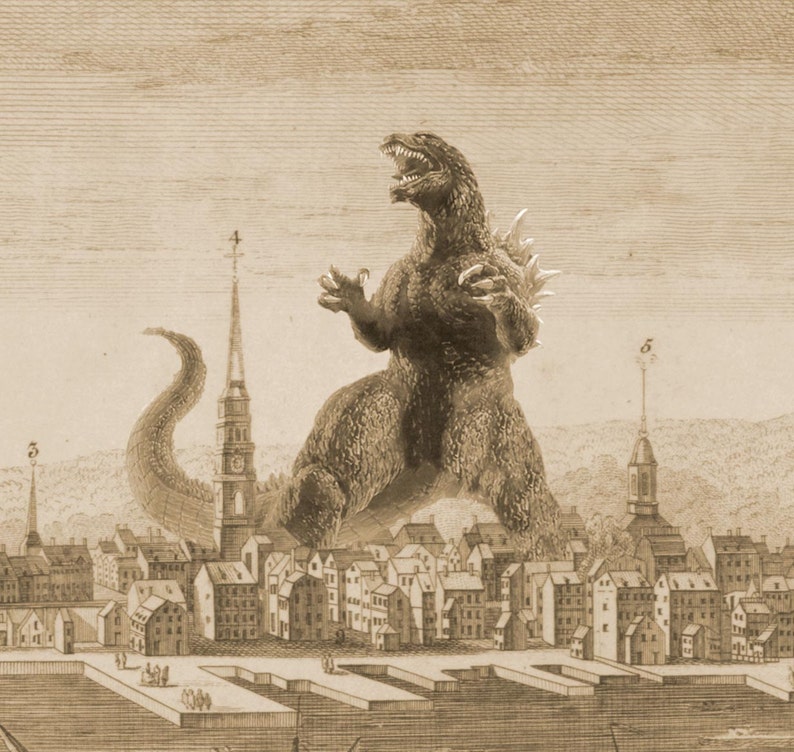 Digital Print Philadelphia Monster Art Kaiju Philadelphia | Etsy