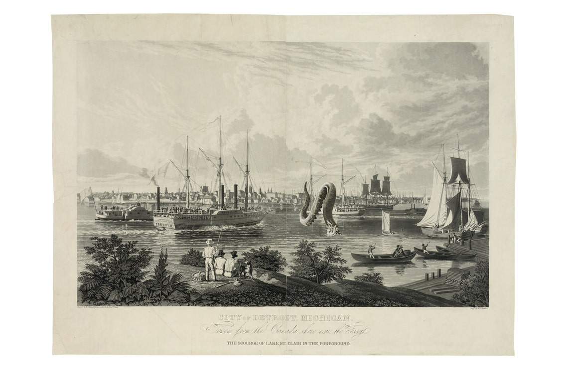 Digital Print Detroit Octopus Tentacles Detroit Art - Etsy