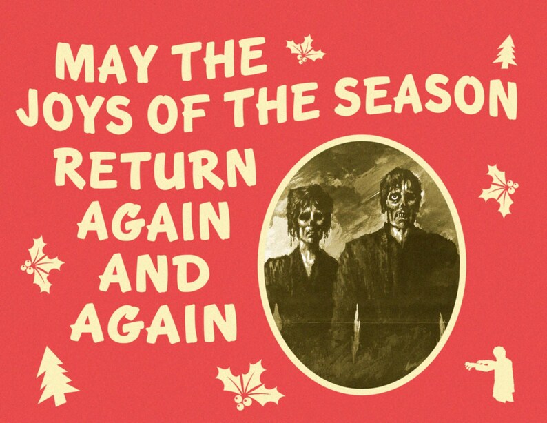 Zombies Holiday Cards Zombie Art Holidays Christmas - Etsy