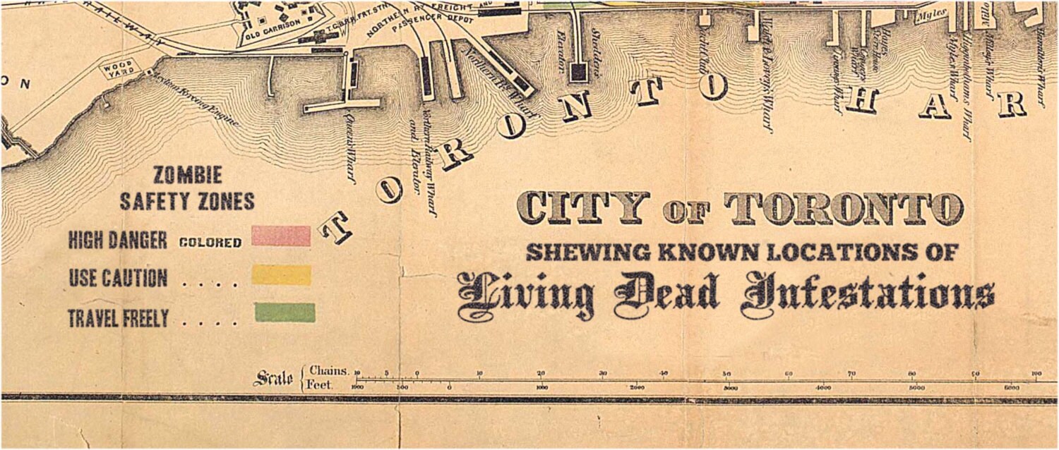 Digital Print Toronto Art Zombies Toronto Vintage Map | Etsy